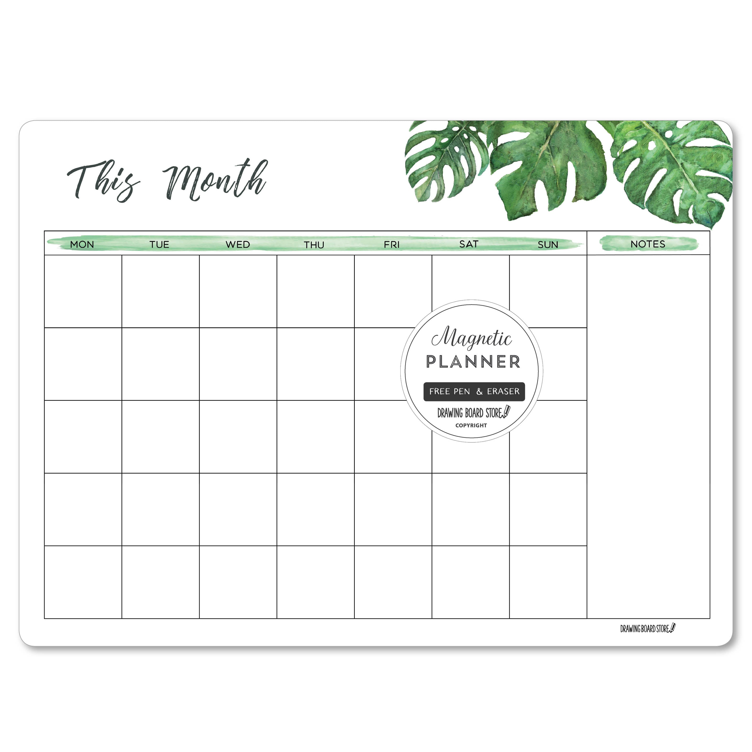 MONTHLY PLANNER Monstera – Drawing Board Store
