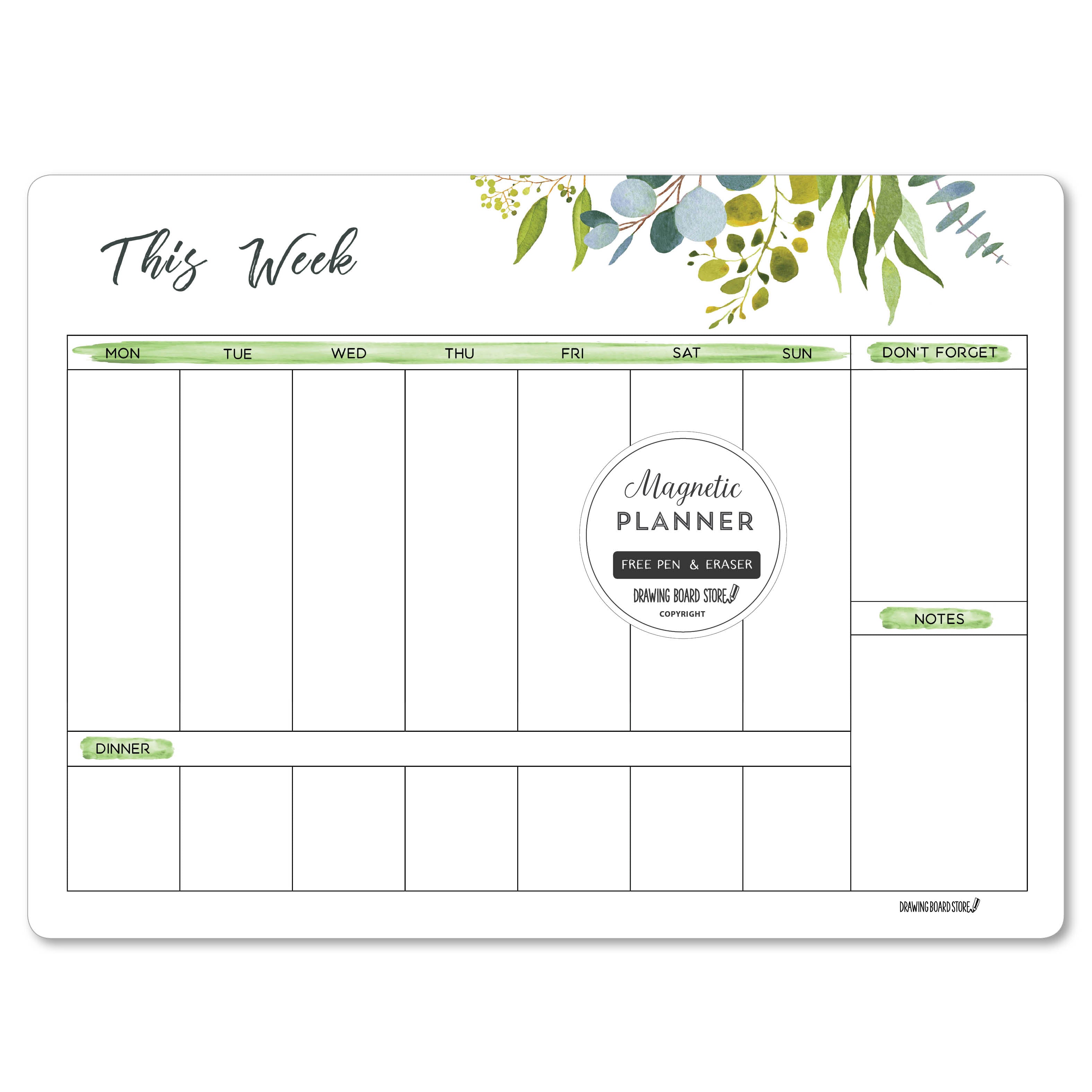 WEEKLY PLANNER Eucalyptus – Drawing Board Store