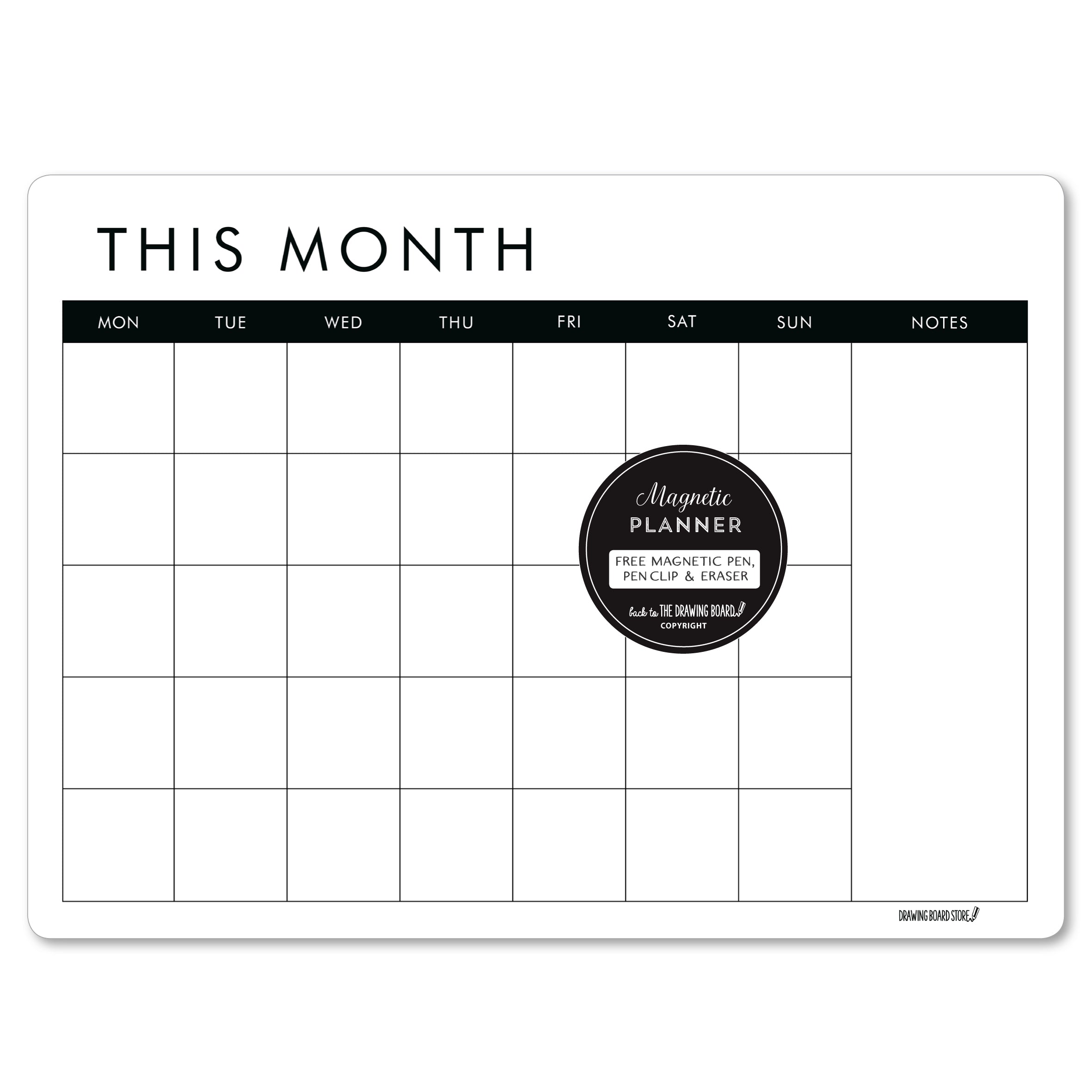 MONTHLY PLANNER White – Drawing Board Store