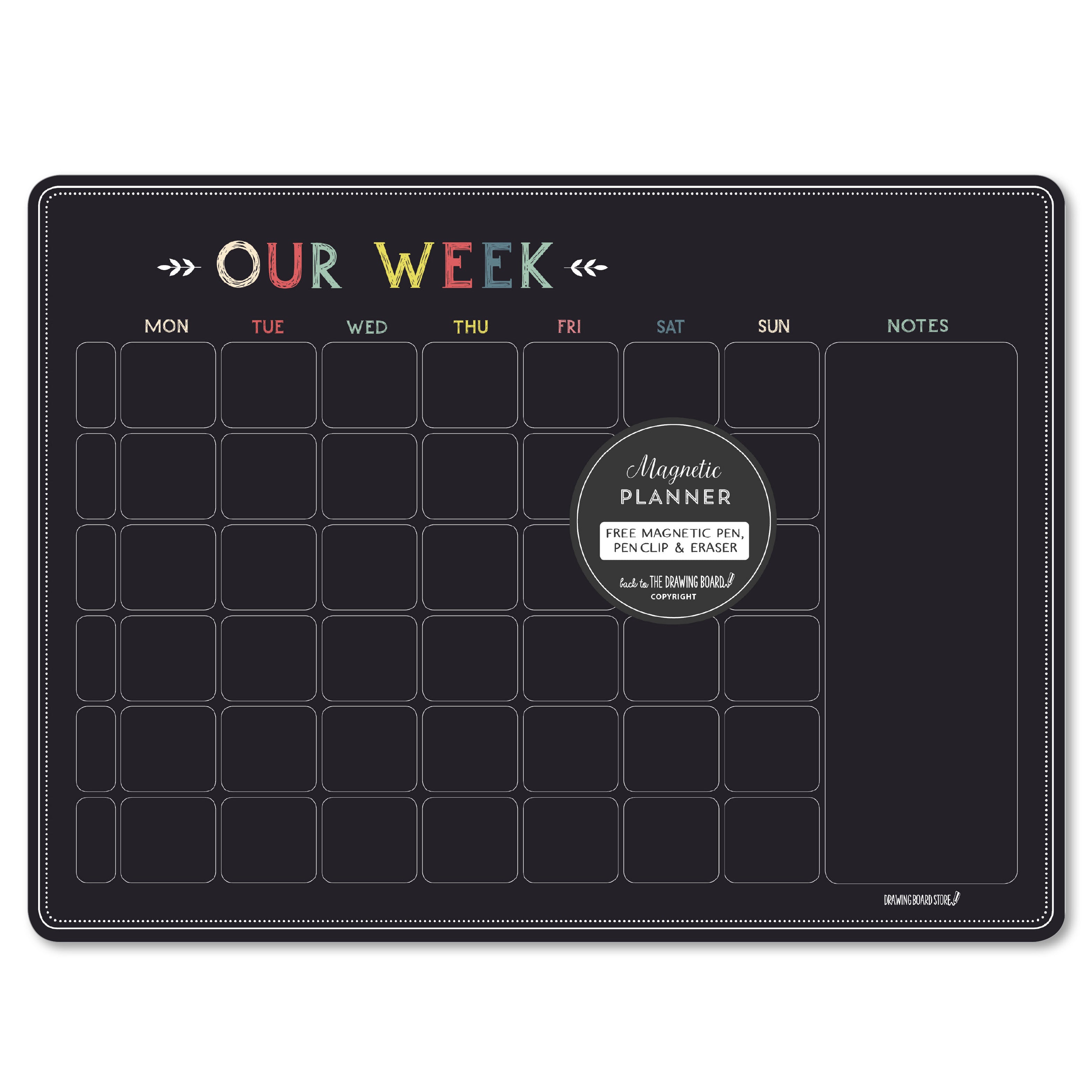 FAMILY WEEK PLANNER Chalkboard – Drawing Board Store