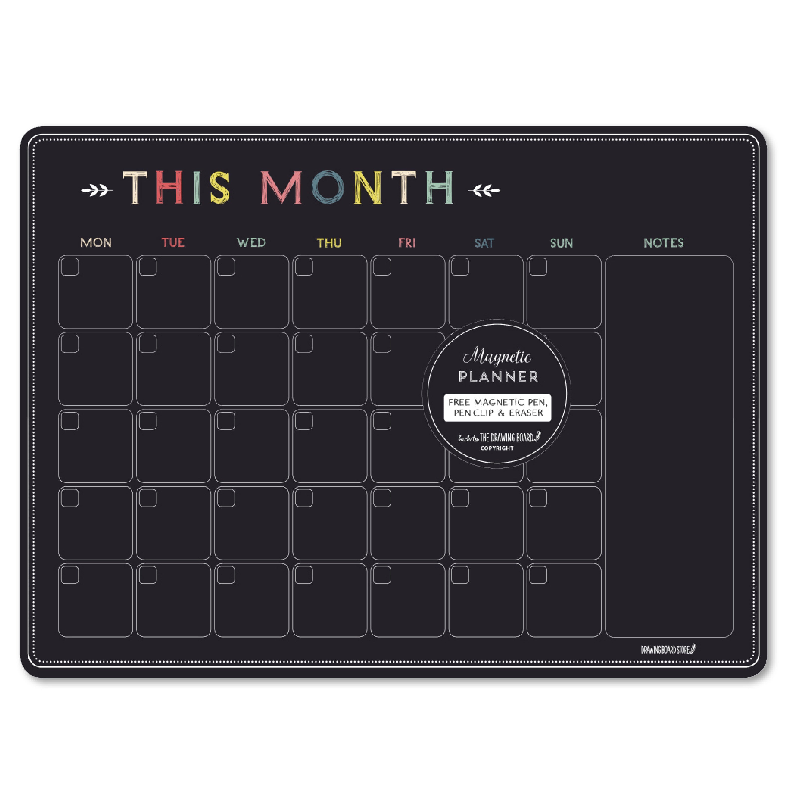 MONTHLY PLANNER Chalkboard – Drawing Board Store