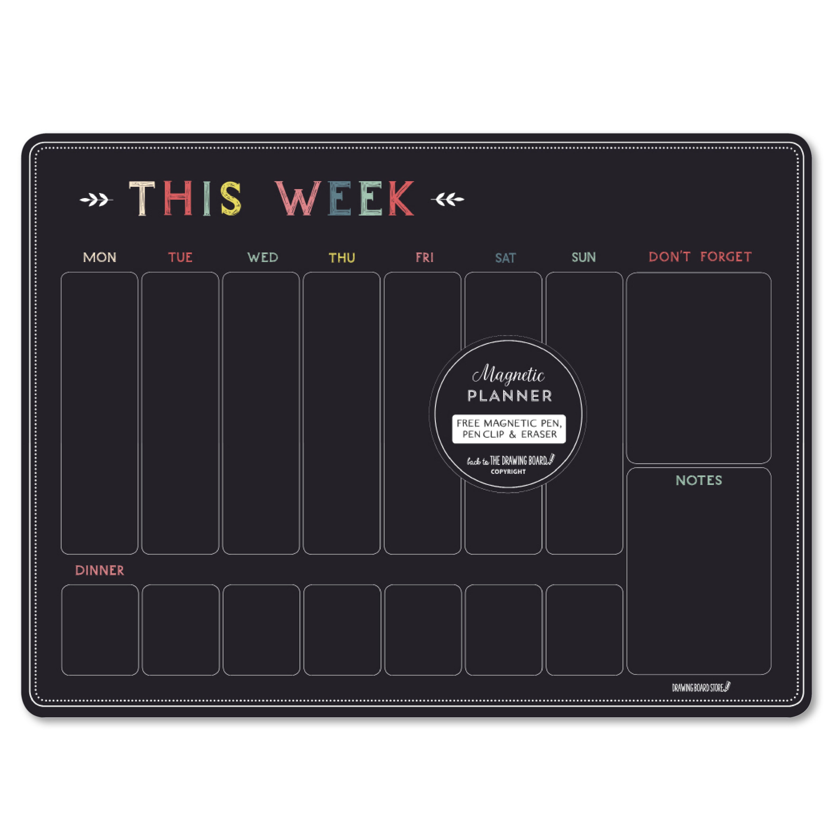 WEEKLY PLANNER Chalkboard – Drawing Board Store