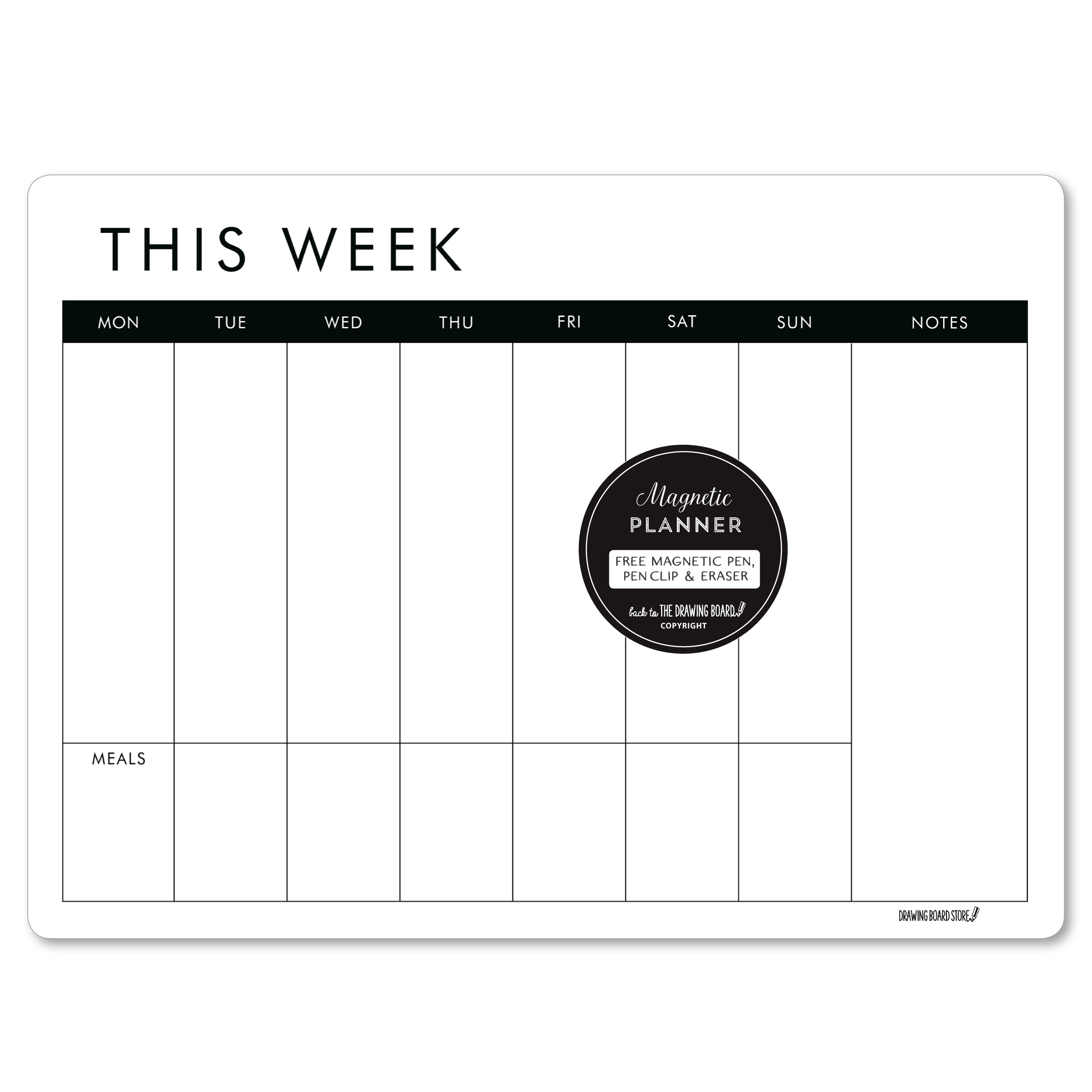 WEEKLY PLANNER White – Drawing Board Store