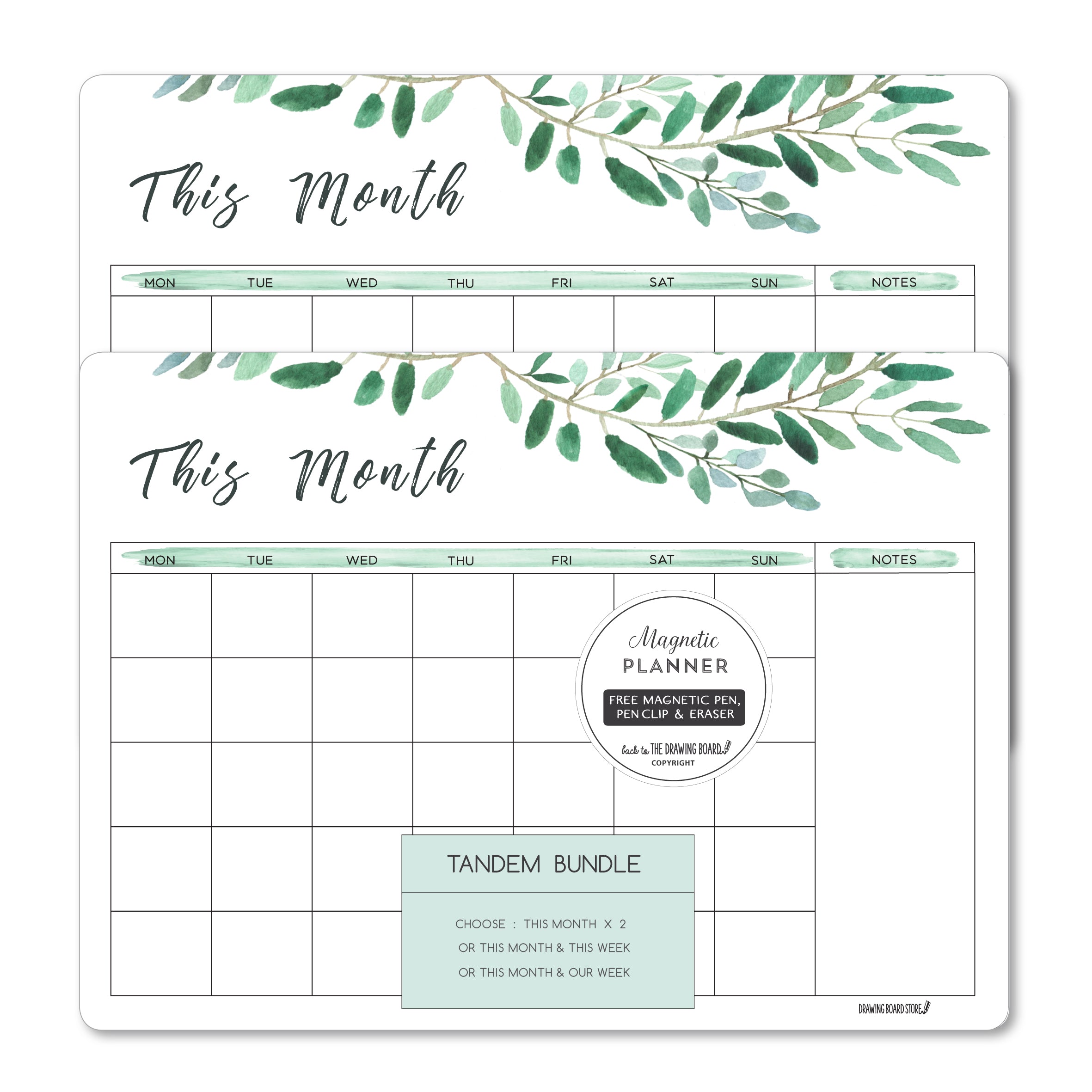 TANDEM PLANNERS Watercolour Leaves – Drawing Board Store